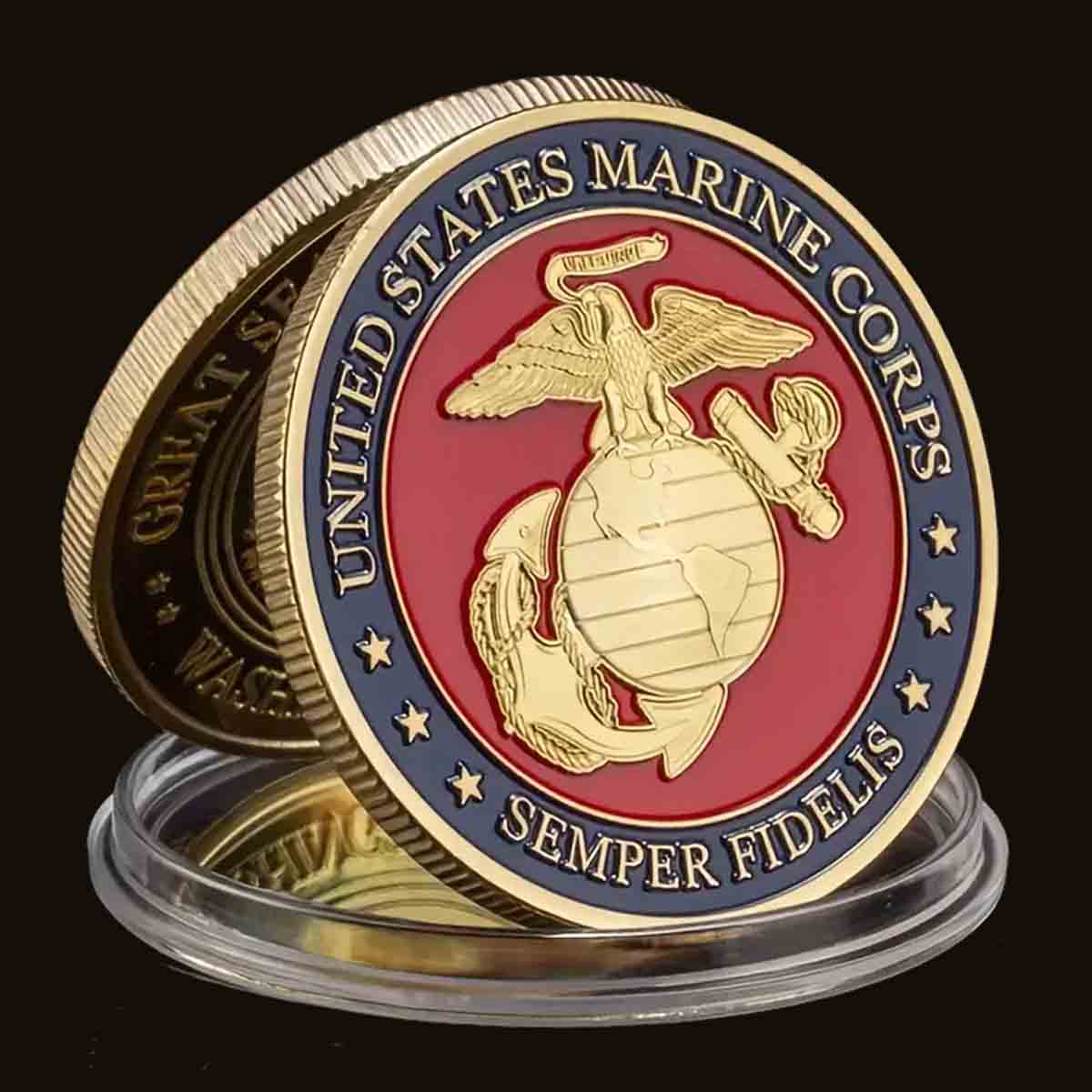 Military Commemorative Coin USMC 250th Anniversary Challenge Coin ...